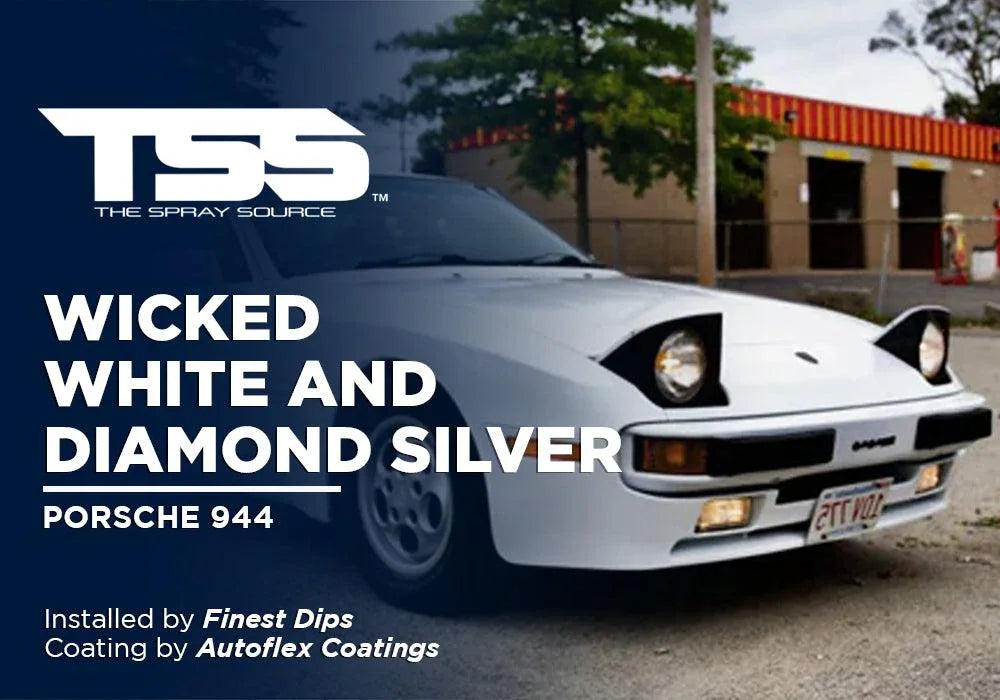 Wicked White & Diamond Silver on Porsche 944 | Autoflex Coatings – The Spray Source
