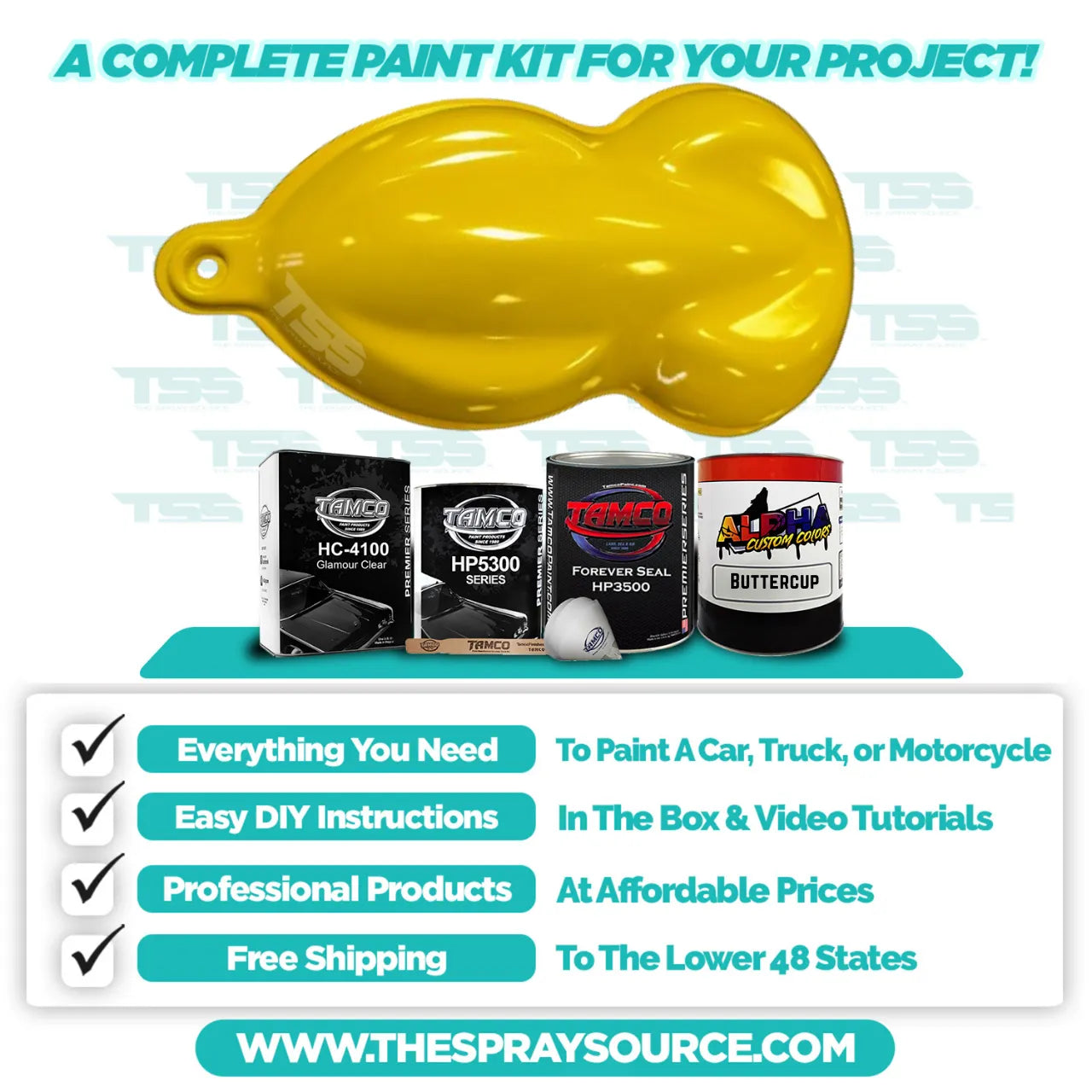 Buttercup Car Kit (White Ground Coat) – The Spray Source