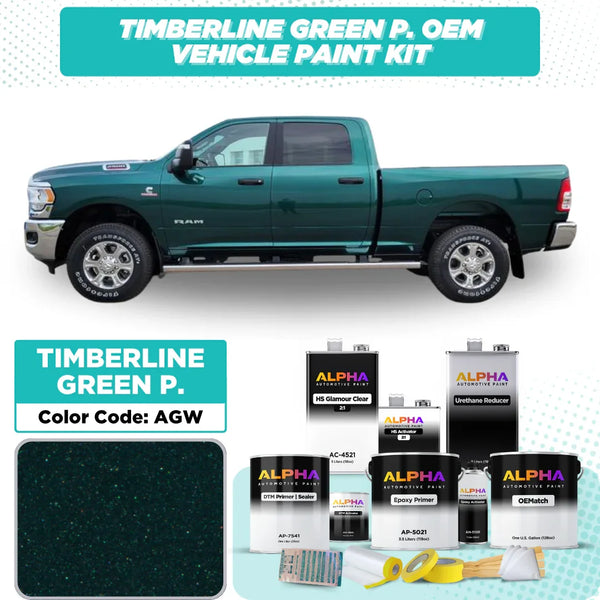 Chrysler Timberline Green Pearl AGW | OEMatch Vehicle Paint Kit – The ...