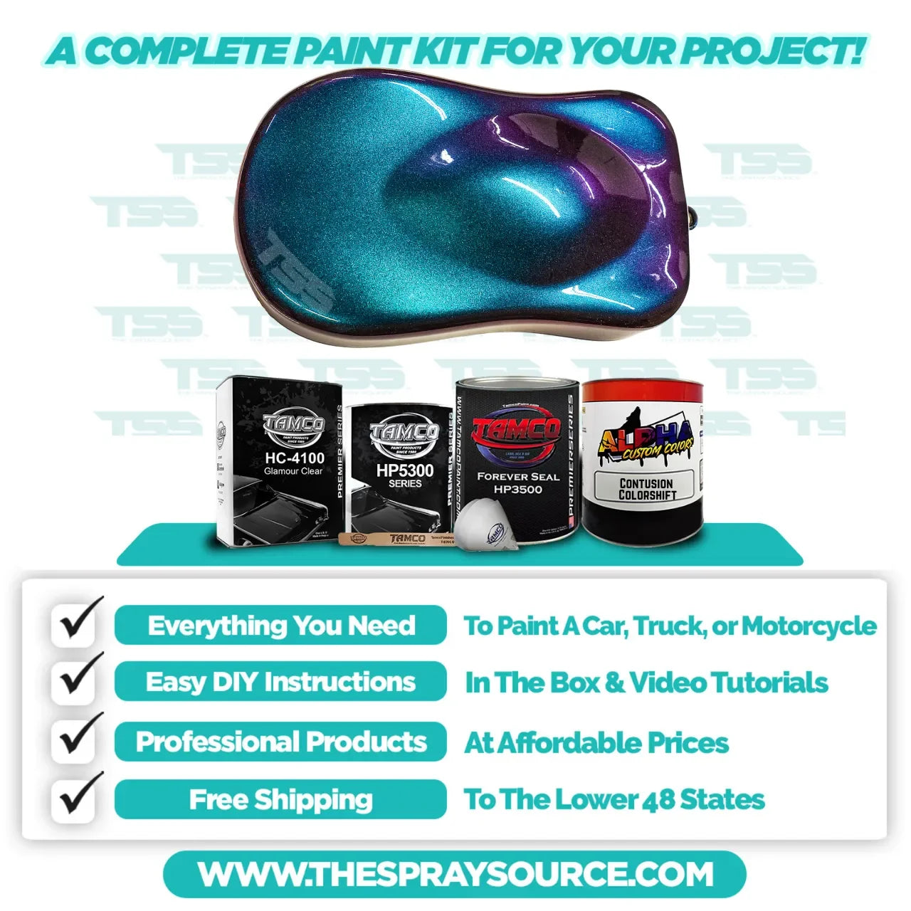 Contusion Colorshift Pre-Sprayed Speedshape Paint Sample (Black Ground ...