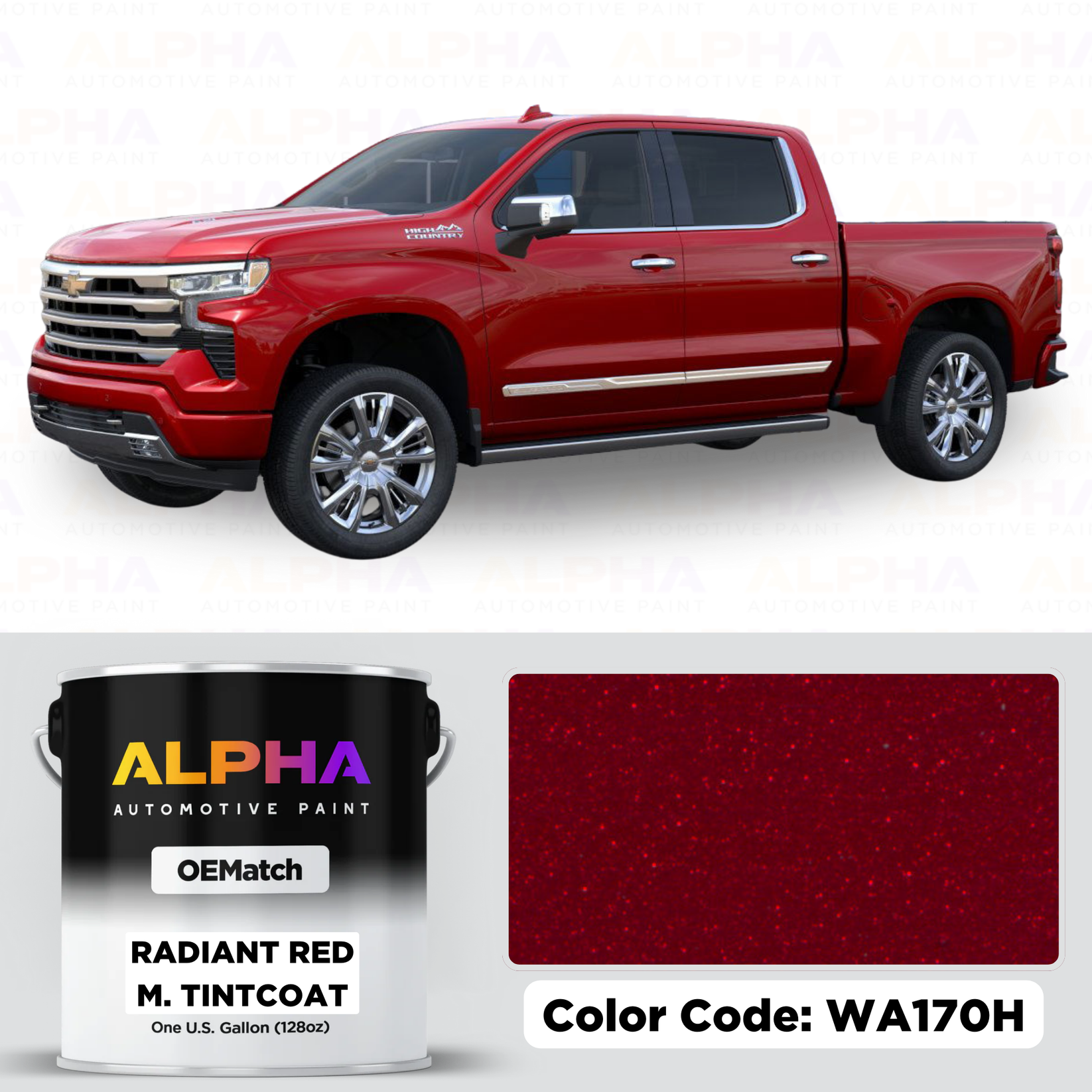 GM Radiant Red Metallic Tintcoat WA170H | OEMatch Basecoat – The Spray ...