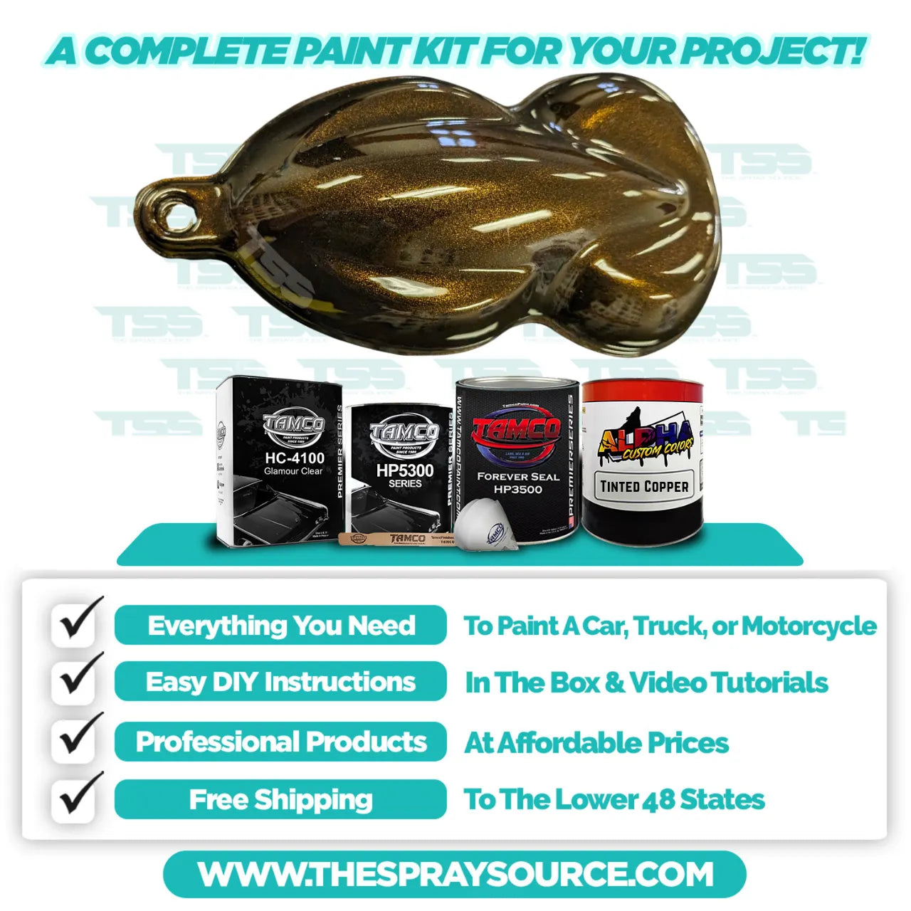 Tinted Copper Car Kit (Black Ground Coat) – The Spray Source