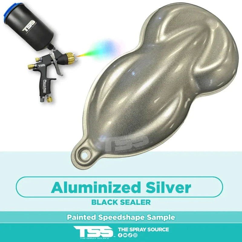 Aluminized Silver Pre-Sprayed Speedshape Paint Sample (Black Ground Co ...