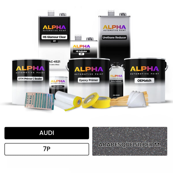 AUDI Silver Tempest Metallic 7P | OEMatch Automotive Vehicle Paint Kit ...