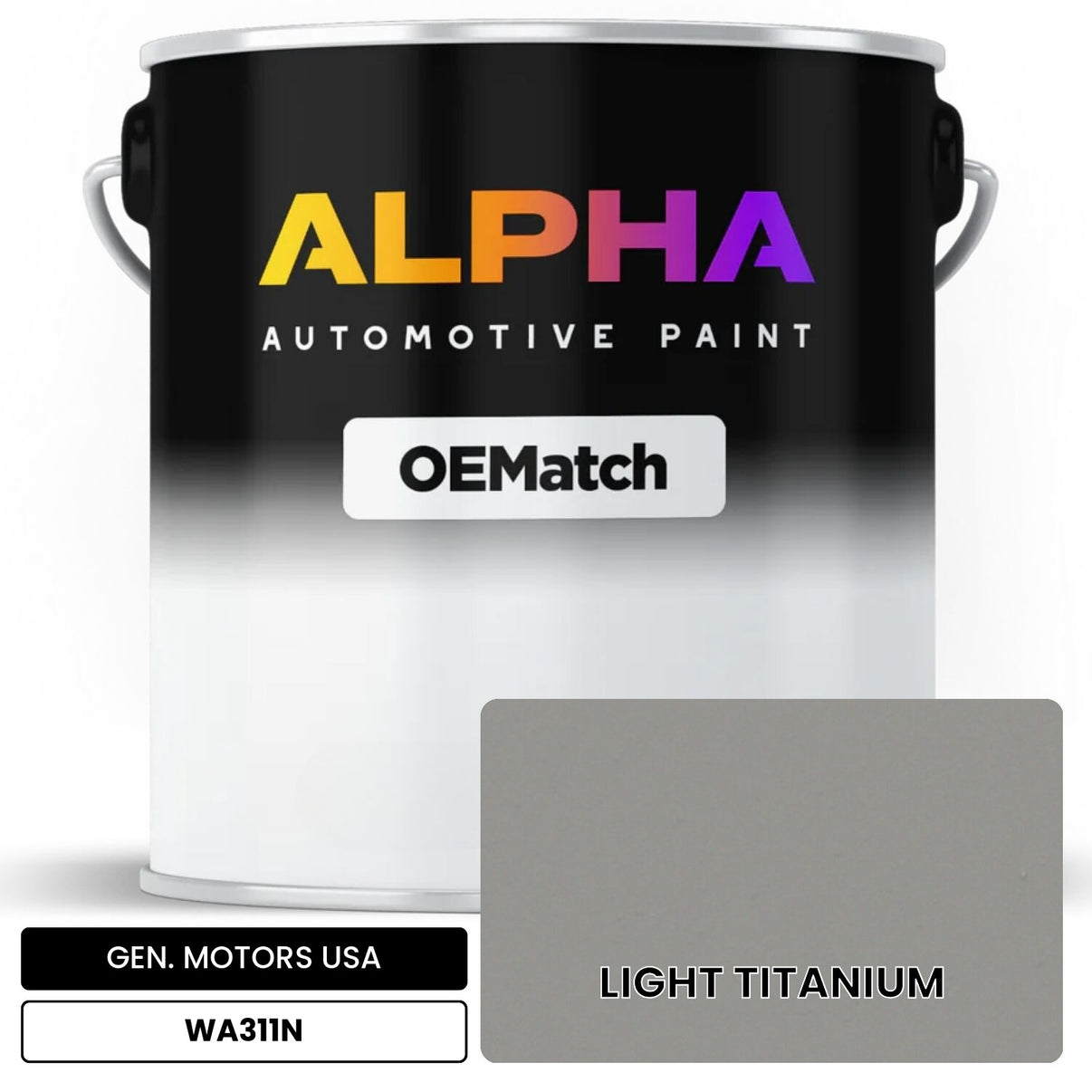 GEN. MOTORS USA LIGHT TITANIUM WA311N | OEMatch Automotive Basecoat ...