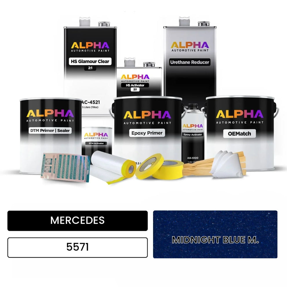 MERCEDES Midnight Blue 5571 | OEMatch Automotive Vehicle Paint Kit ...