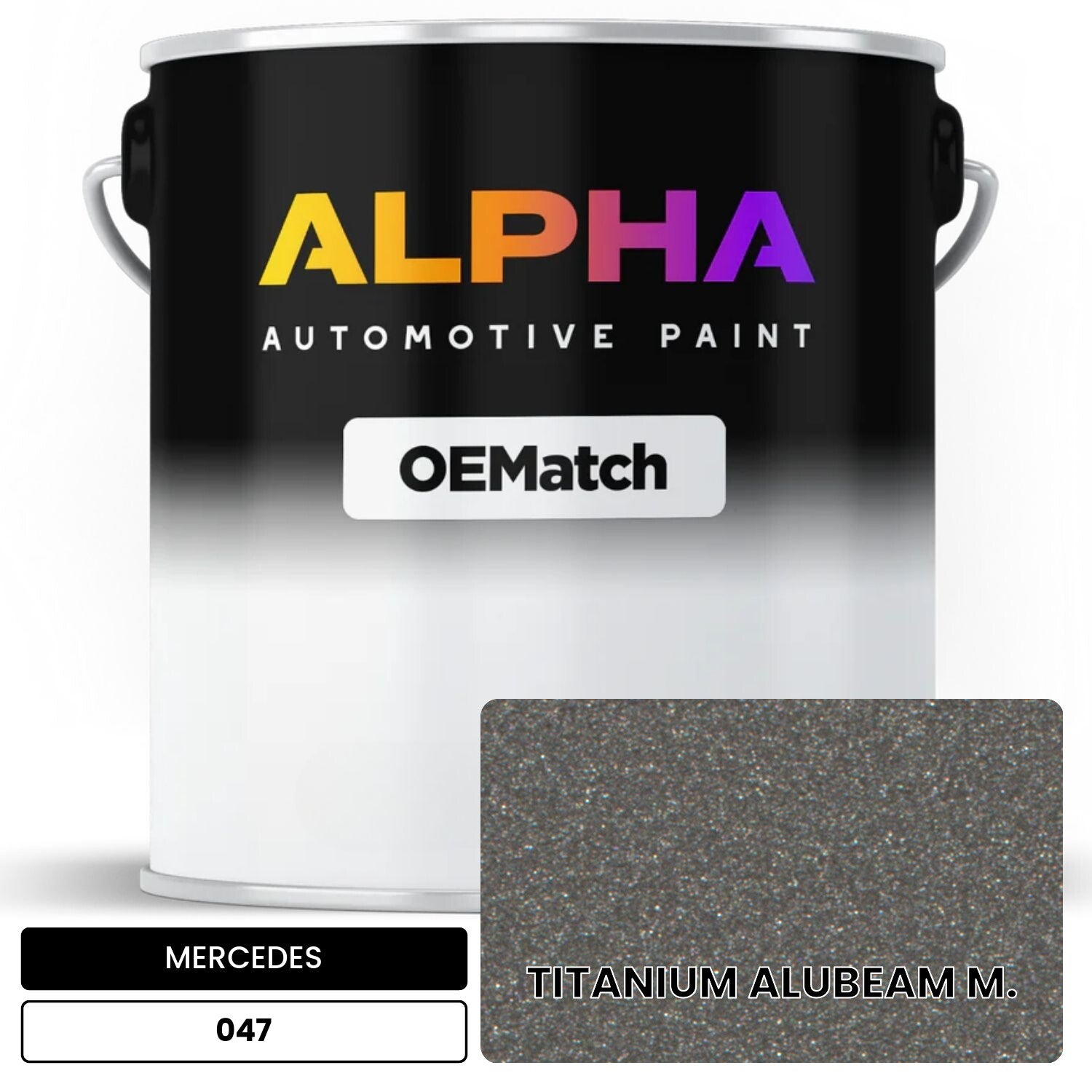 MERCEDES Titanium Alubeam Silver 047 | OEMatch Automotive Basecoat ...