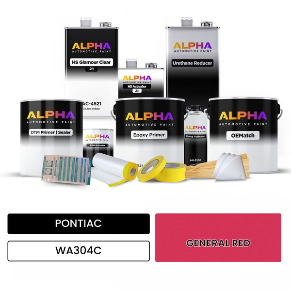 PONTIAC GENERAL RED WA304C | OEMatch Automotive Vehicle Paint Kit – The ...